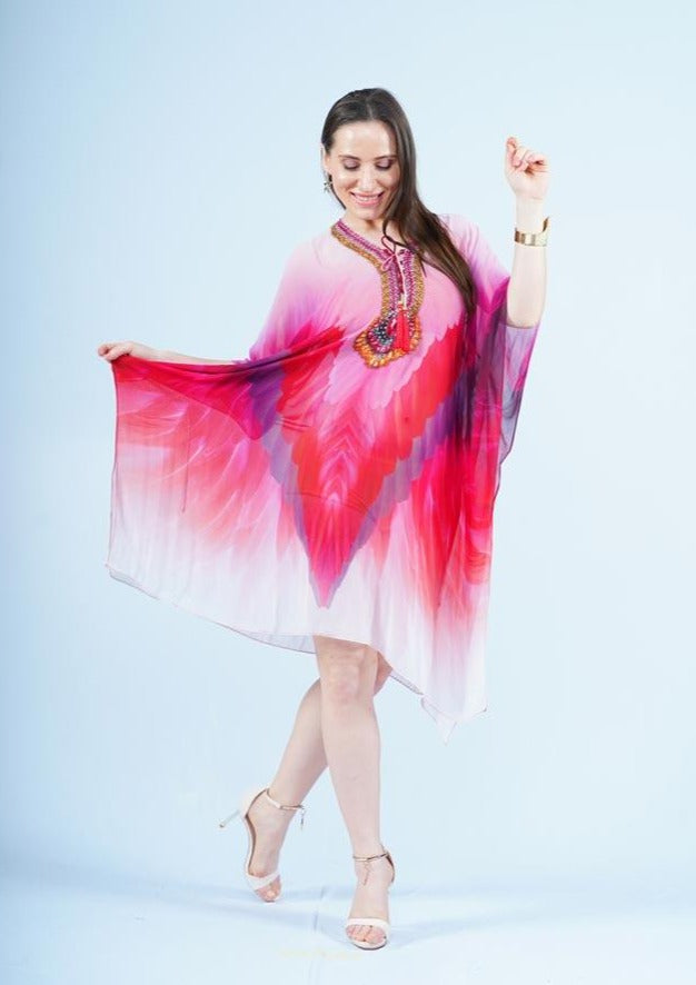 Pink Flamingo Kaftan – Kat by Katherine Jane