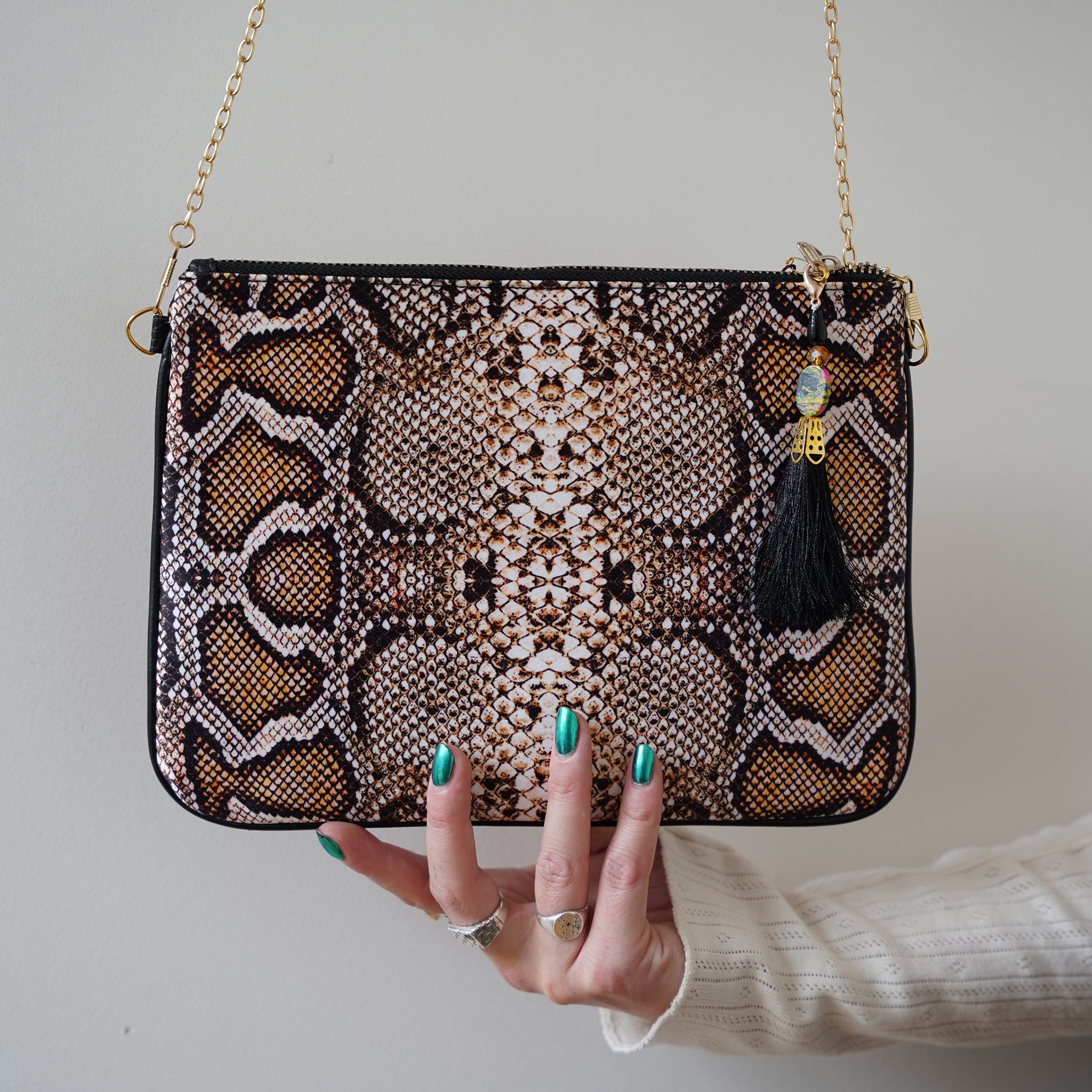 Printed Clutch bag - Python – Kat by Katherine Jane